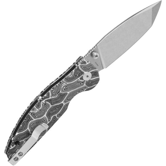 QSP Knife Turtle Punk Folding Knife 3.5" 14C28N Sandvik Steel Blade G10 ...