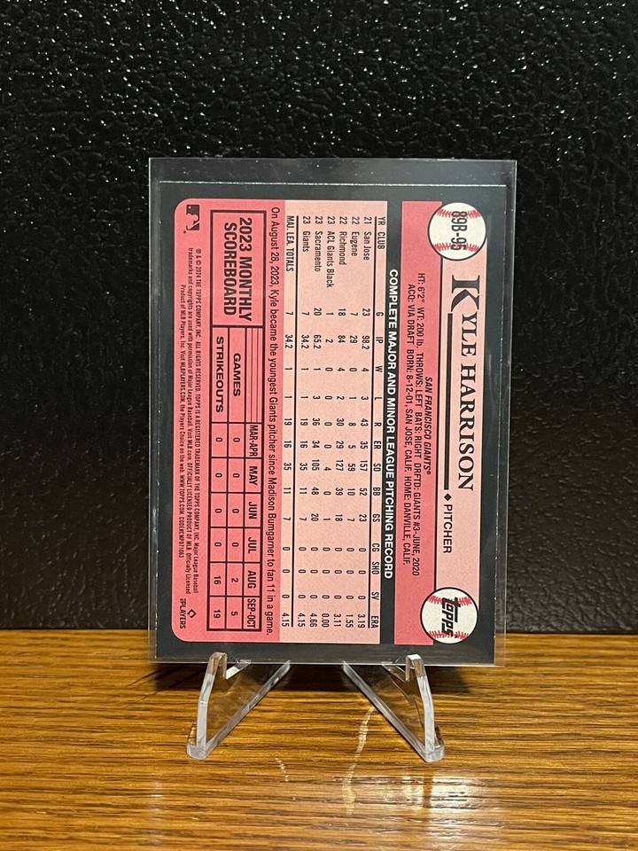 2024 Topps Series 1 1989 35th Anniversary #89B-95 Kyle Harrison Rookie ...