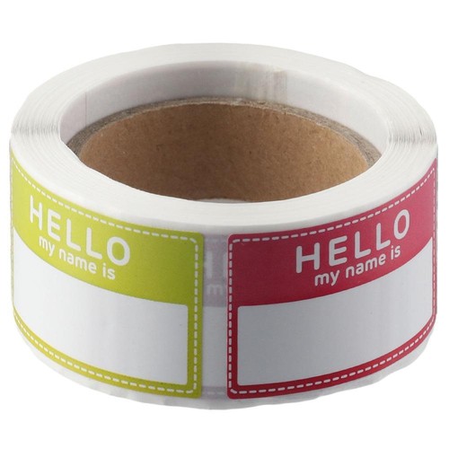 Blank Name Tag Hello My Name is Name Labels Rectangle Name Stickers ...