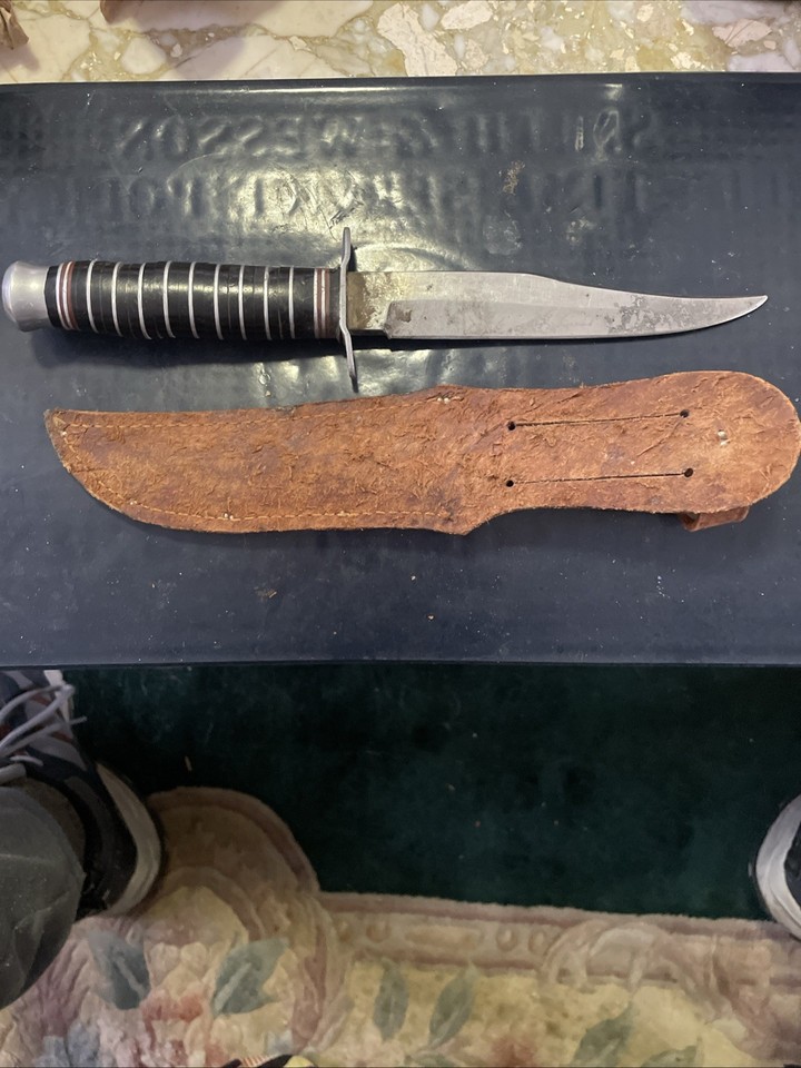 Vintage PIC SHERIFF KNIFE Solingen Germany Fixed Blade Knife With ...