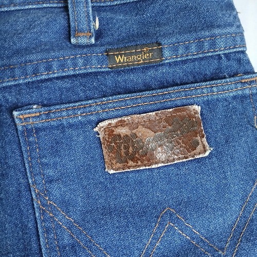 Vintage Wrangler Jeans 34x34 Medium Wash Western Rodeo Cowboy Denim 945 ...