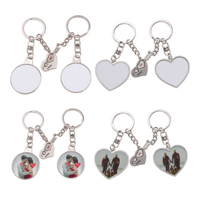 Sublimation Blank one Pair Couples keychain Gift Arrow Bow Love ...