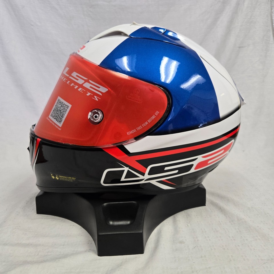 LS2 Arrow EVO Helmet Mcphee Gloss Blue/White Large *DISPLAY CLOSEOUT ...
