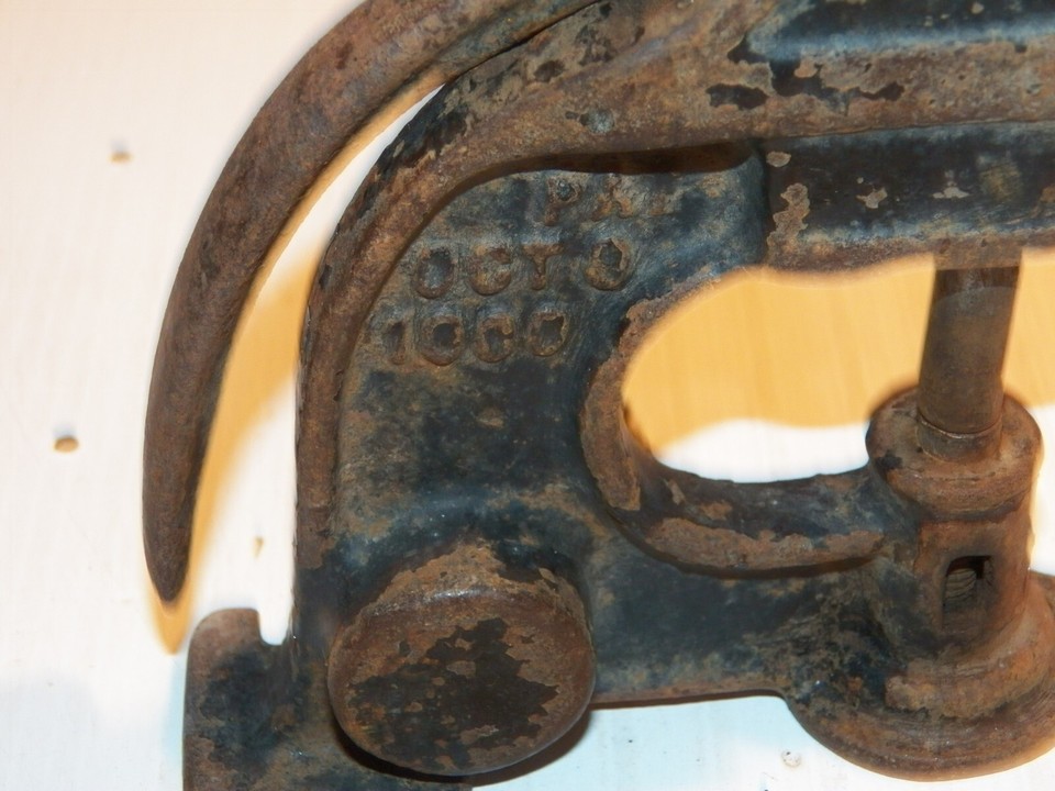 Vintage 1900s Cast Iron PONY Bench Mount Rivet Press Leather Punch Tool ...