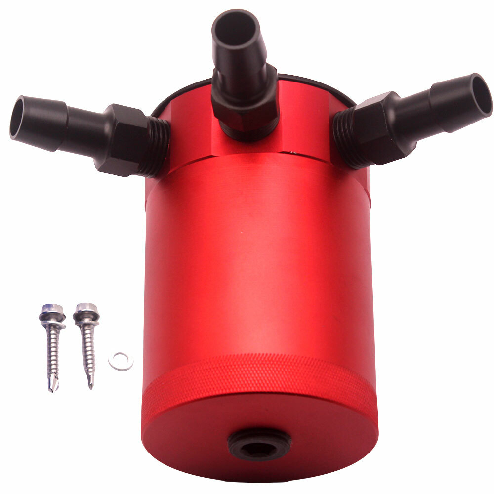 Universal Racing Baffled 3-Port Catch Can Tank Reservoir Air-Oil ...