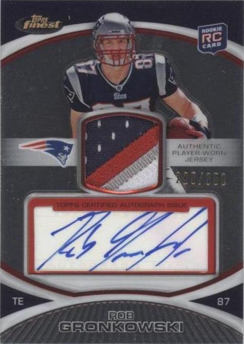 2010 Topps Finest - Rob Gronkowski #42 Rookie Patch Autographs /350 (AU ...