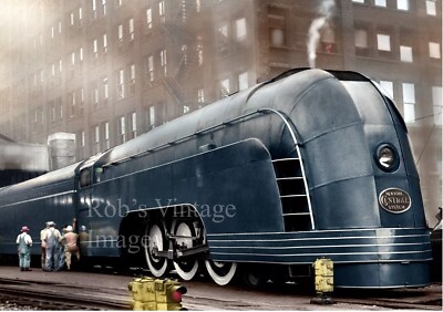 New York Central Railroad Mercury Color photo Steam Locomotive Train ...