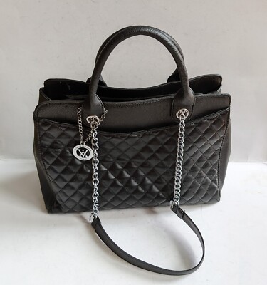 Via Victoria Black faux leather handbag bag | eBay UK