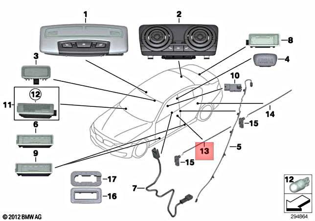 Genuine Optical conductor door front top Right BMW Hybrid F30 F31 ...
