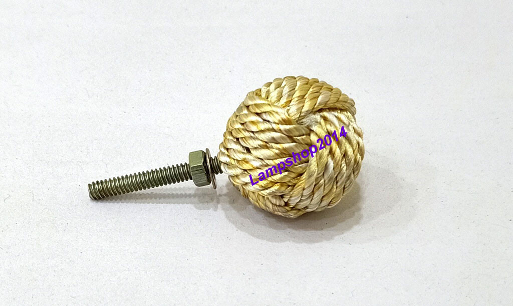 Nautical Jute Rope Door Knob Set Of 2 Handle Drawer Pulls Office decor ...