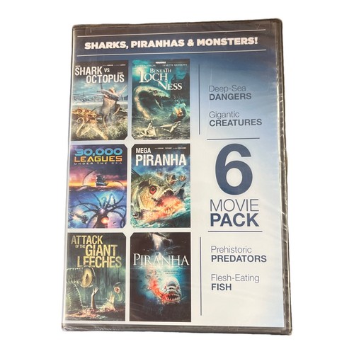 Sharks, Piranhas & Monsters DVD 2011 6 Movie Pack Sealed 96009718695 | eBay