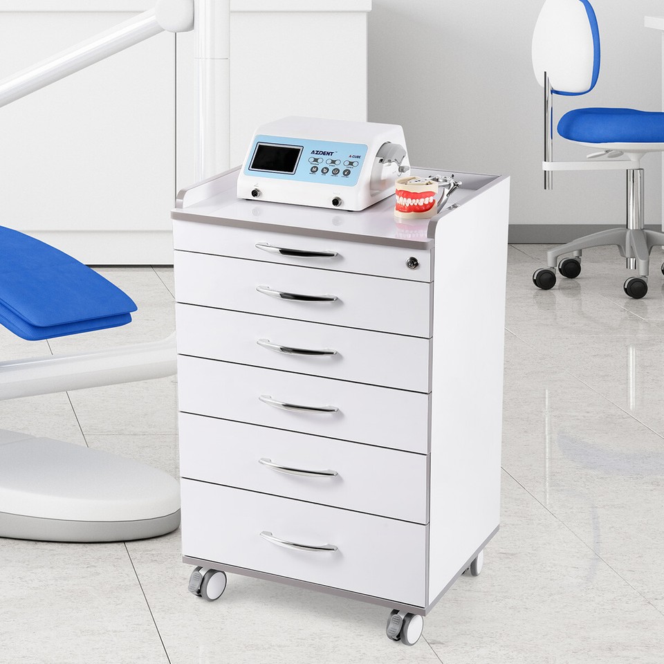 Dental Medical Rolling Tool Cart Drawers Built in Socket Trolley ...