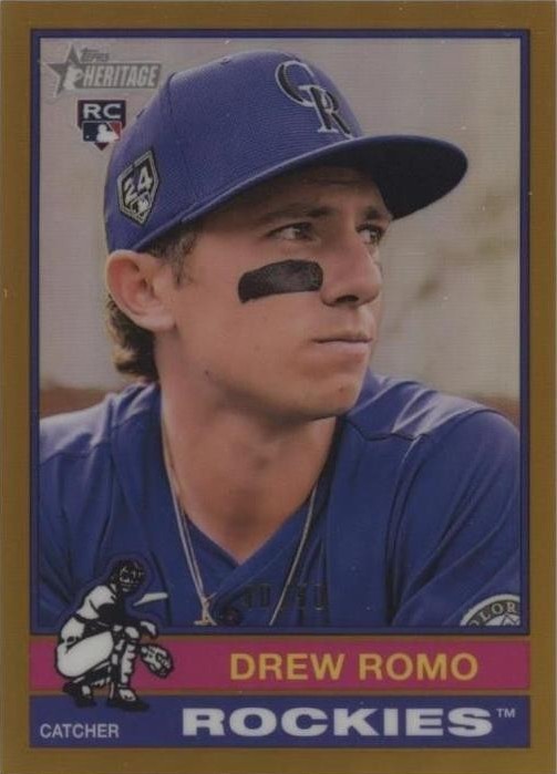 2025 Topps Heritage - Drew Romo #386 Chrome Gold Border /50 (RC) for ...