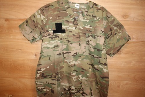 Shamron Mills Military OCP Multicam Scrub Top Shirt SS Size L Large ...