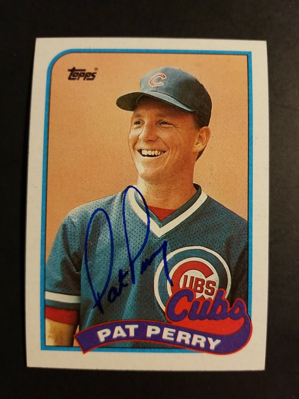 Pat Perry Chicago Cubs 1989 Topps #186 Autographed Baseball Card | eBay