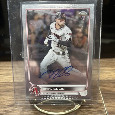 2022 Topps Chrome Drew Ellis Rookie Auto RA-DE Arizona Diamondbacks RC ...