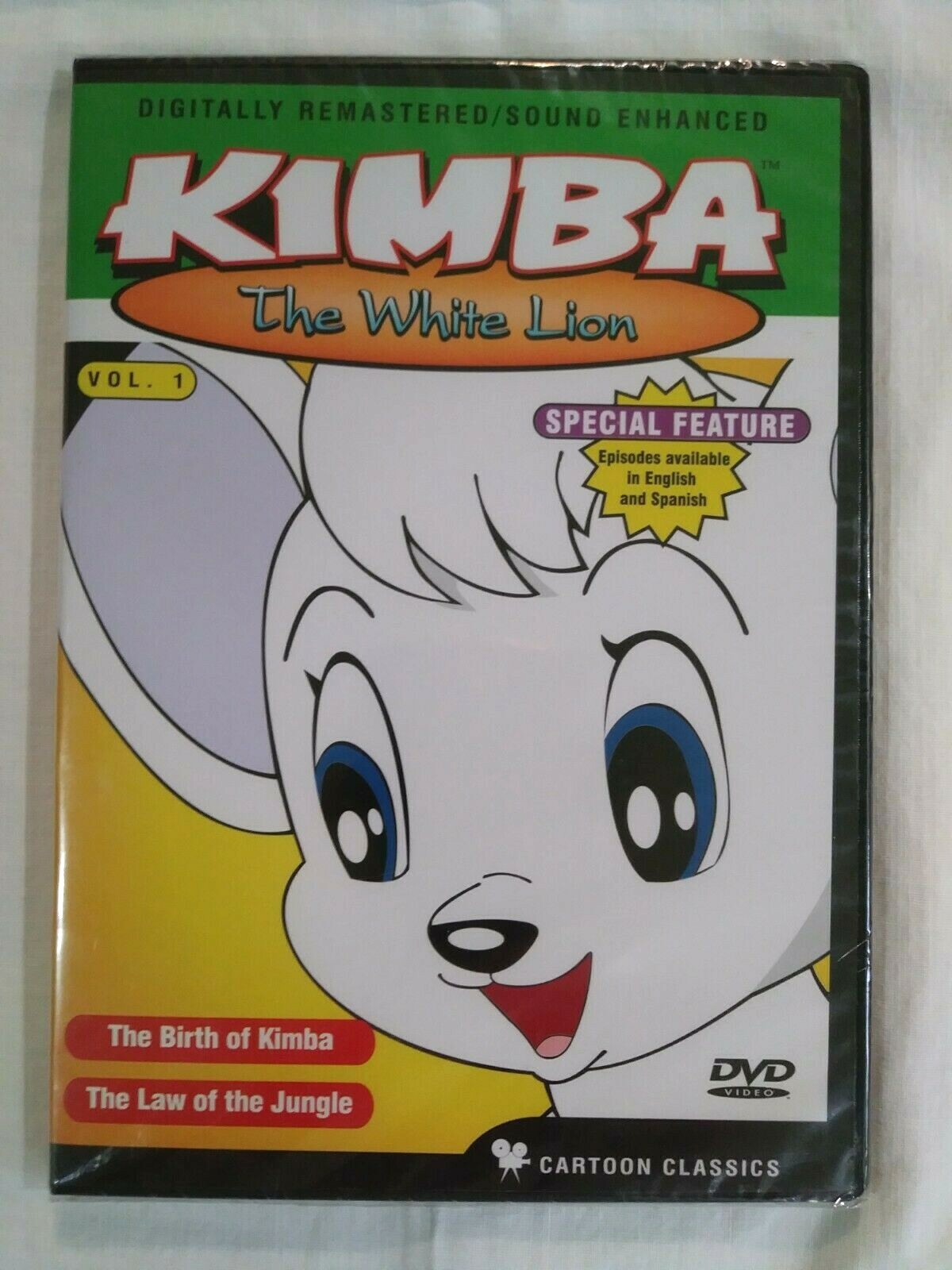 Kimba The White Lion Vol. 1 DVD The Birth Of Kimba Law of The Jungle ...