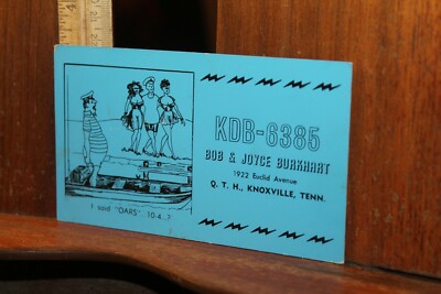 Vintage QSL Card Knoxville Tennessee Bob Joyce Burkhart | eBay