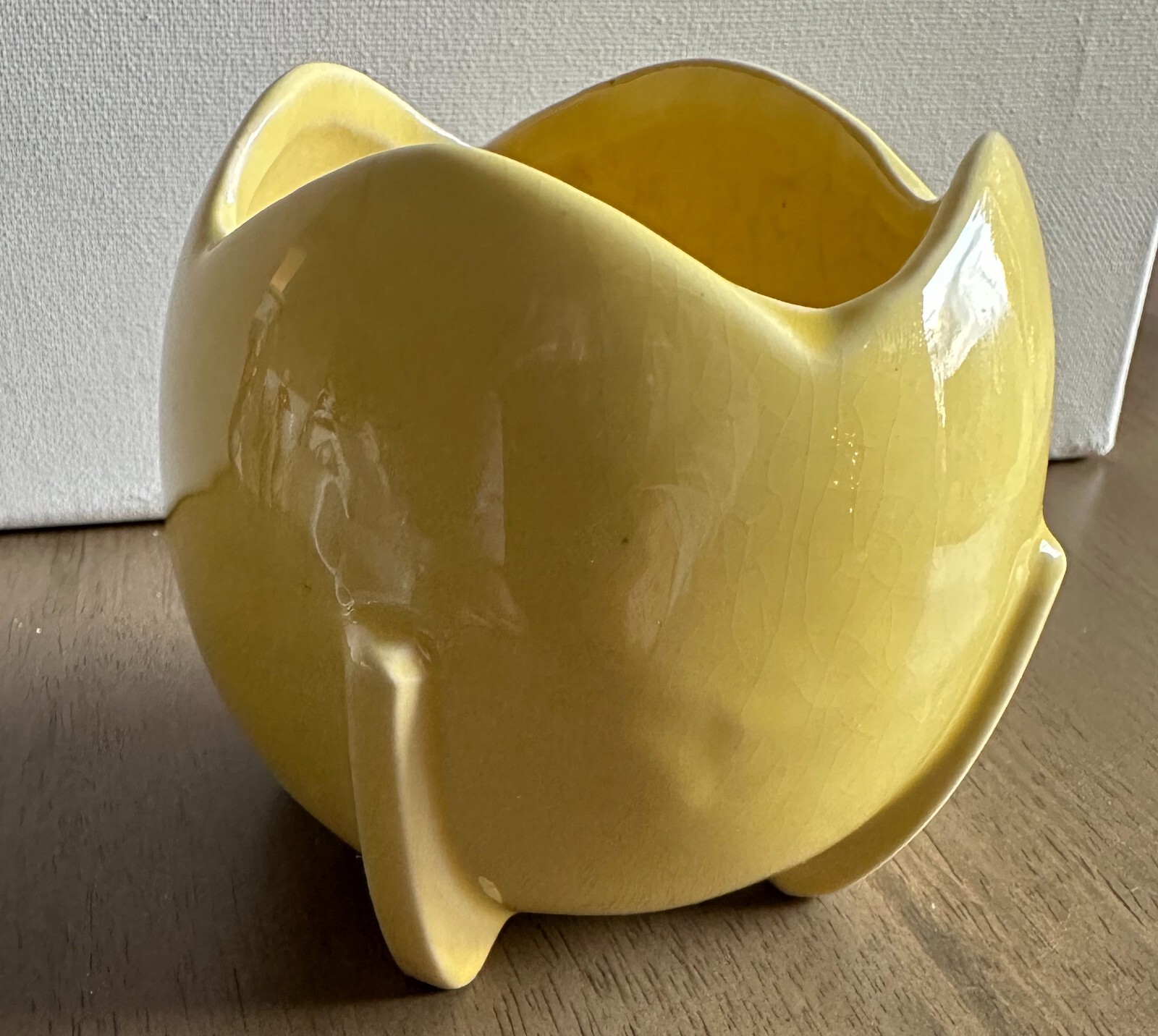 Vintage Nelson McCoy Art Pottery Yellow Tulip Planter Vase #29 Art Deco ...