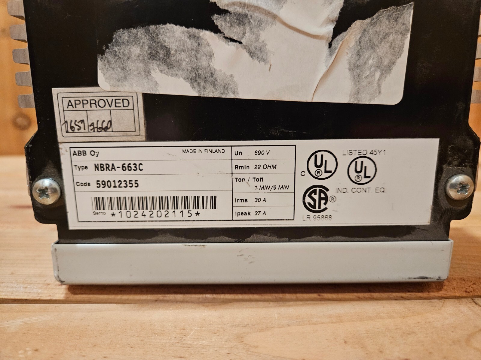 ABB+Nbra-663+External+BRAKING+Chopper+600v for sale online | eBay