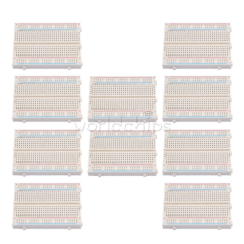 10PCS Mini Universal Solderless Breadboard 400 Contacts Tie-points ...