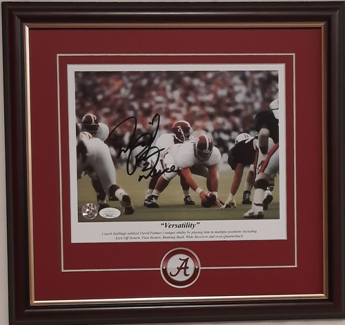 ALABAMA 1992 Championship framed print signed/inscribed by David Palmer ...