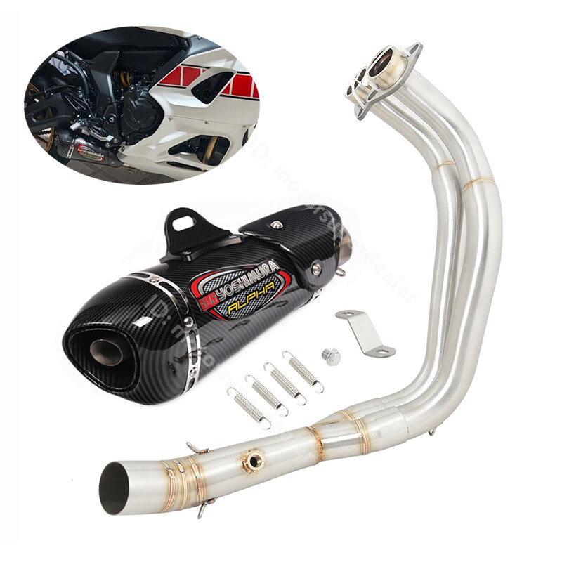 Slip for Yamaha YZF R7 2021-2025 MT-07 Full System Exhaust Tips Front ...