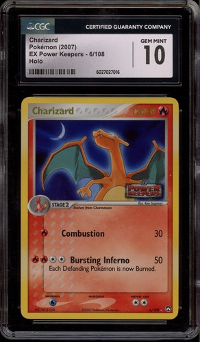 Pokemon Charizard EX Power Keepers Reverse Holo Rare #6 CGC 10 Gem Mint ...