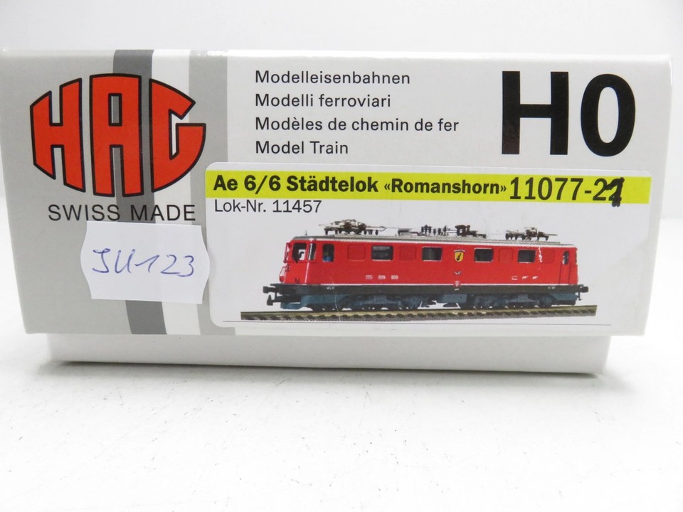 (JU123) HAG 11077-21 E-Lok Ae 6/6 Städtelok "Romanshorn" SBB, digital ...