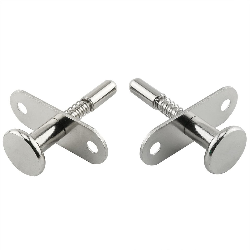 2PCS Stainless Steel Plunger Latches Spring-Loaded Spring Latch | eBay