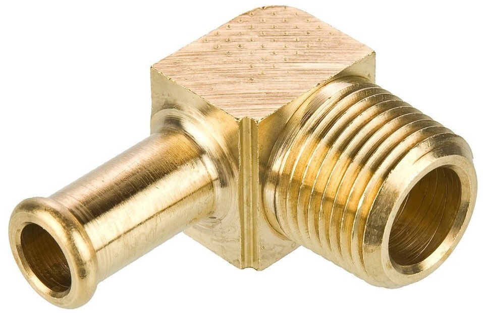 (Ships Fast) 3/8 in Hose Beaded Barb Elbow X 3/8 Male NPT Brass 90 Bead ...