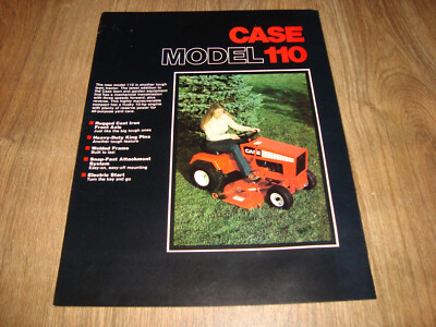 Vintage Case Model 110 Lawn Tractor Brochure 110/1215/79 | eBay