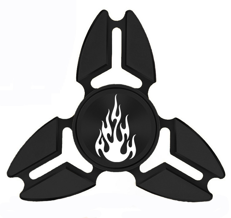 Fidget Spinner Tri-Spinner Aluminum Metal Flame | eBay