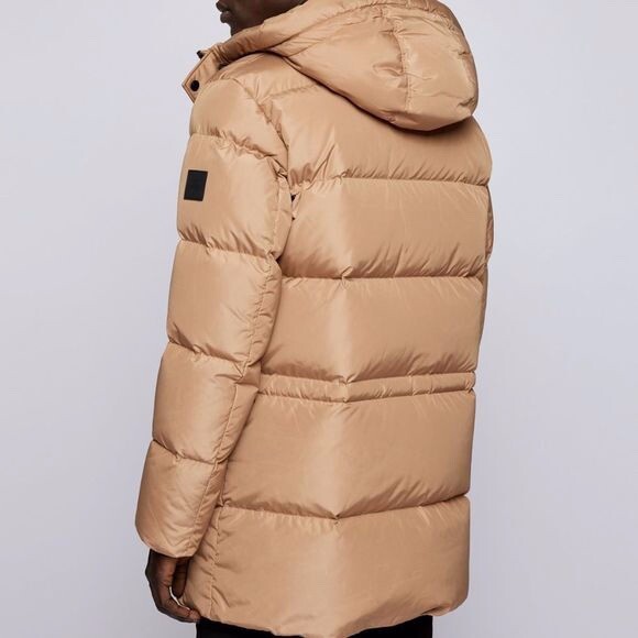 HUGO BOSS DOWN-FILLED PARKA JACKET WITH WATER-REPELLENT FINISH BEIGE | eBay