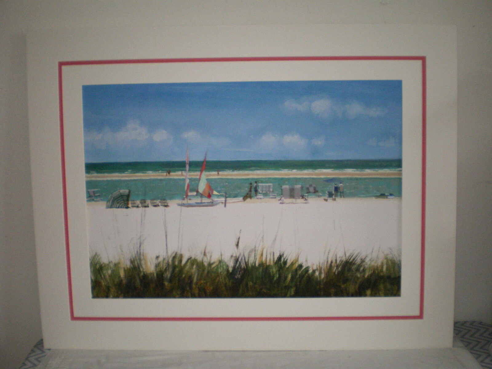 NEIL MURISON English Listed Artist Signed Watercolor Beach Furniture ...