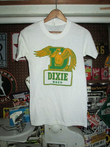 1970s Vtg DIXIE BEER New Orleans Single Stitch Pelican logo brewery t ...