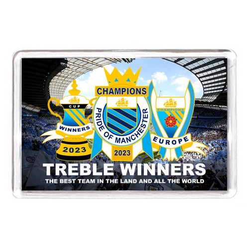 TREBLE Manchester City Trophies 2023 MAGNET Champions Winners Europe ...