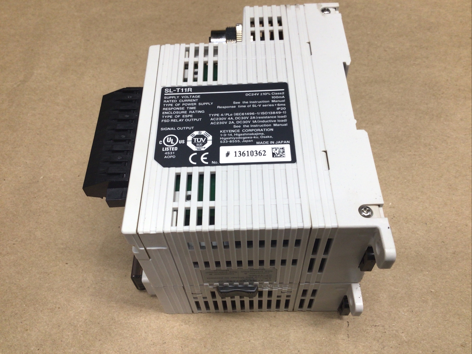 Keyence SL-T11R Safety Light Curtain Relay Terminal 24 Volt DC SL-U2 ...