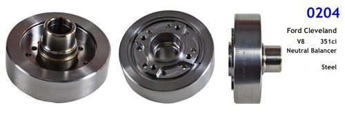 ROMAC SFI Red Harmonic Balancer/Damper for Ford 351 Cleveland NEUTRAL,4 ...