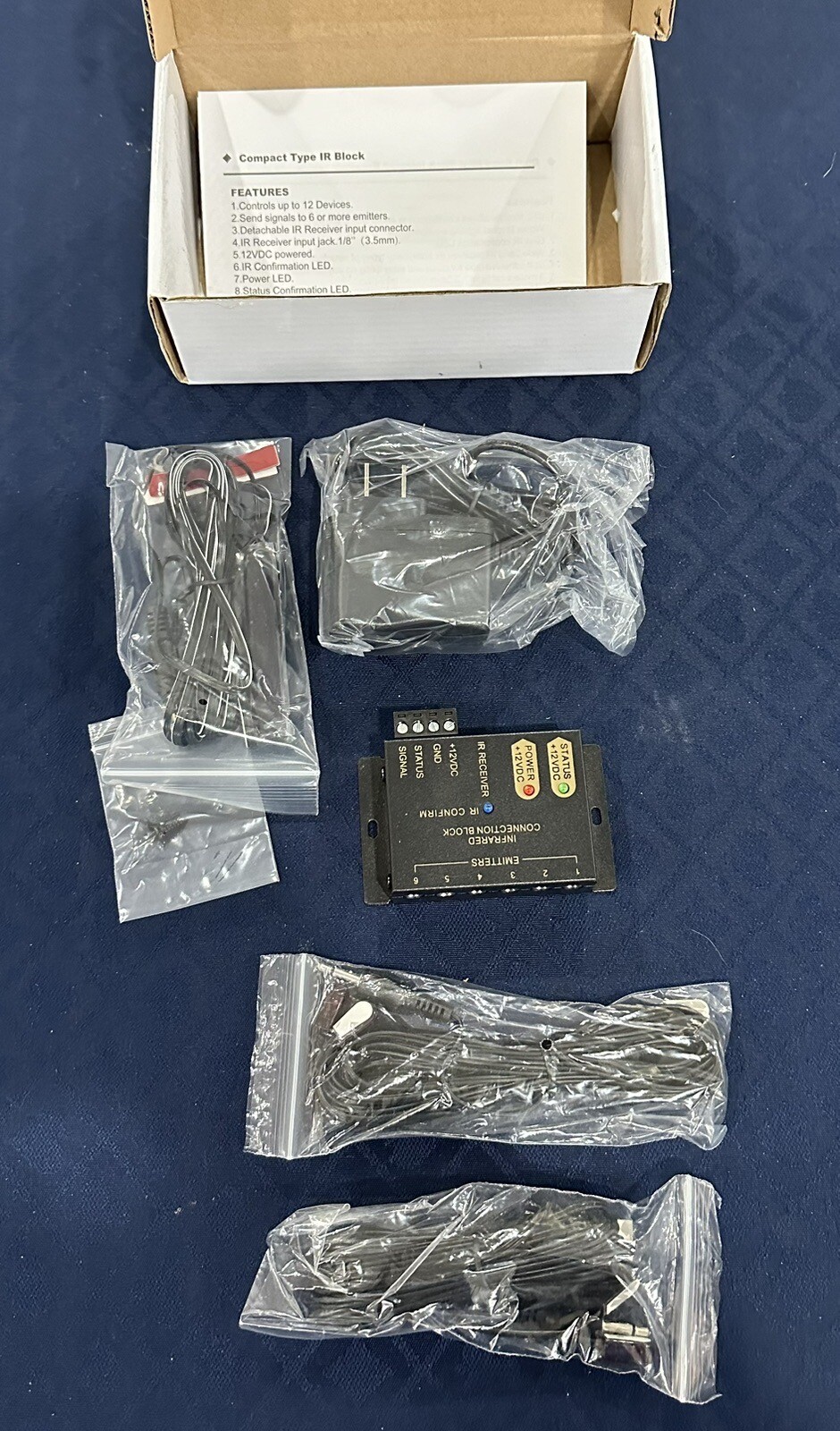 Hidden IR Infrared Remote Control Repeater Extender 4 Emitters 1 ...