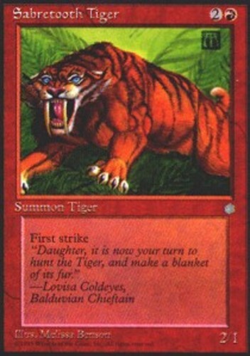 Sabretooth Tiger PL/MP, English MTG Ice Age | eBay