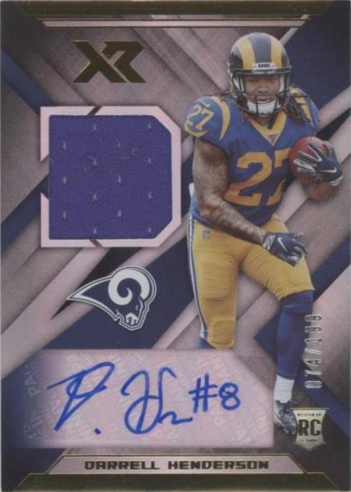 2019 Panini XR - Rookie Swatch Autographs Darrell Henderson #RSA-25 / ...