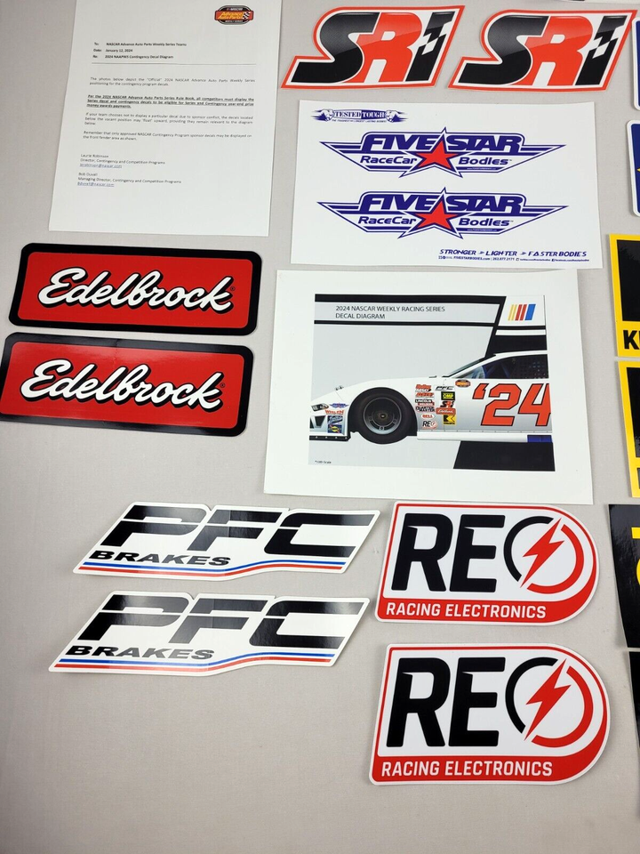 NASCAR 2024 Advance Auto Parts Weekly Series NAAPWS Contingency Decal ...