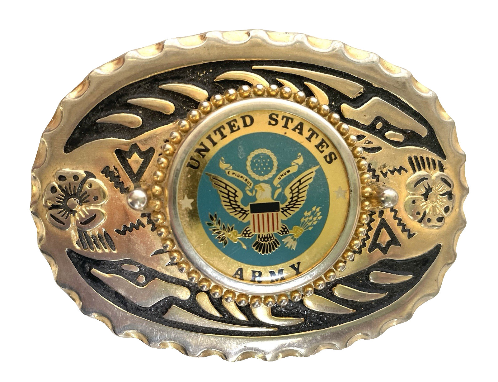 United States Army Western Style Belt Buckle - Gem
