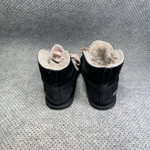 Ugg Diara Black Short Pink Bow Boots Size 5 Women’s | eBay