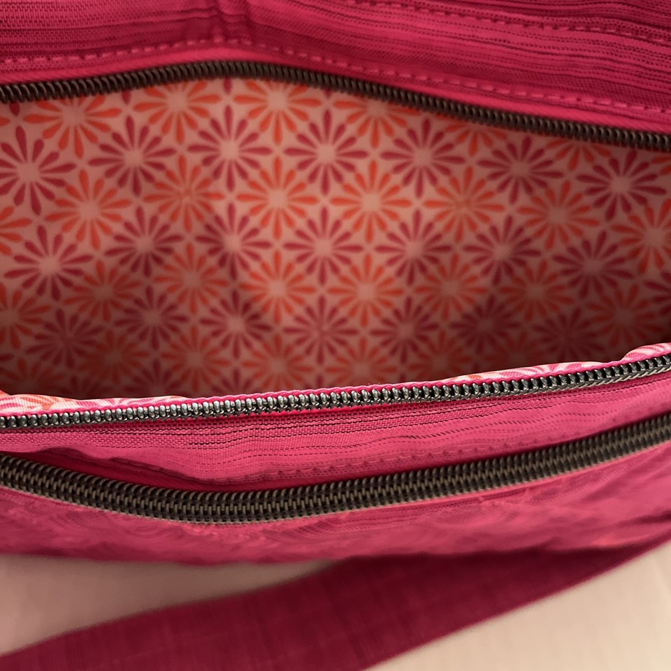 LUG Trooper 2 Large Crossbody Bag Bright Rosette PINK NWT RFID Travel ...