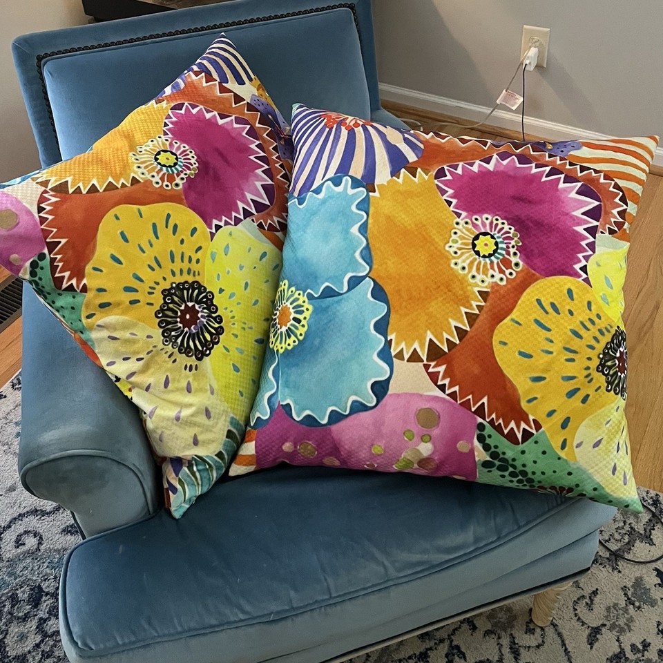 MISSONI Throw Pillows 60” Passiflora Giant Decorative Cushion Set Of 2 ...