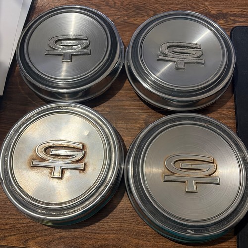 1968 Ford Mustang GT Original OEM Hub Caps Set of 4 Silver Chrome with ...