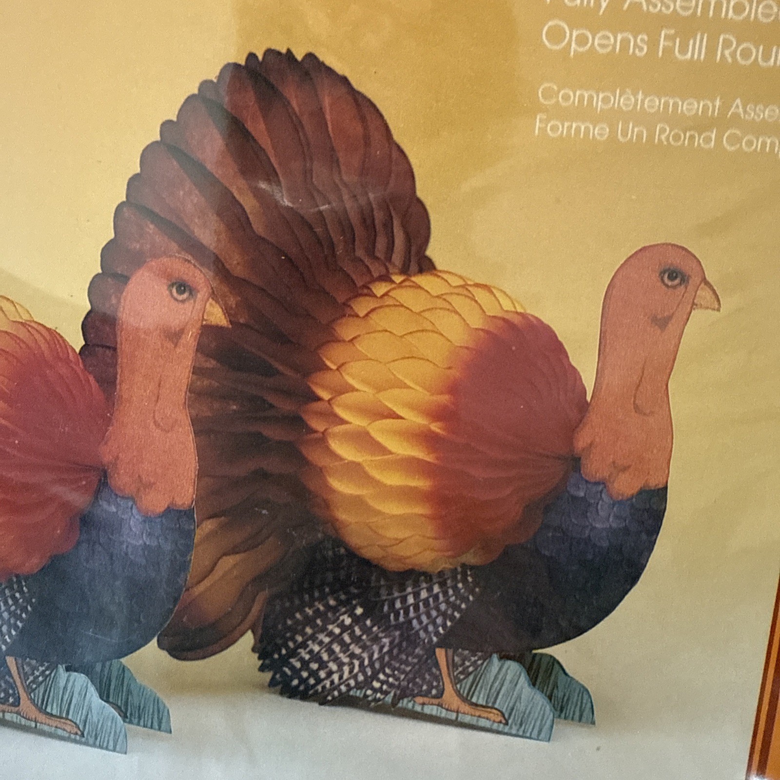 Pack of 2 Amscan Turkey Centerpiece Honeycomb Fold Out Cutout Tabletop ...