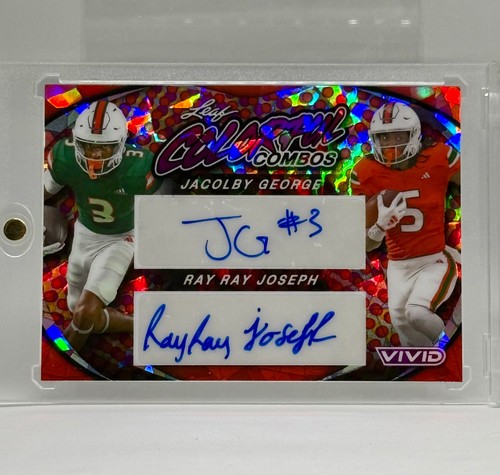 3/8 Dual Auto Colorful Combos Jacolby George & Ray Ray Joseph Miami ...